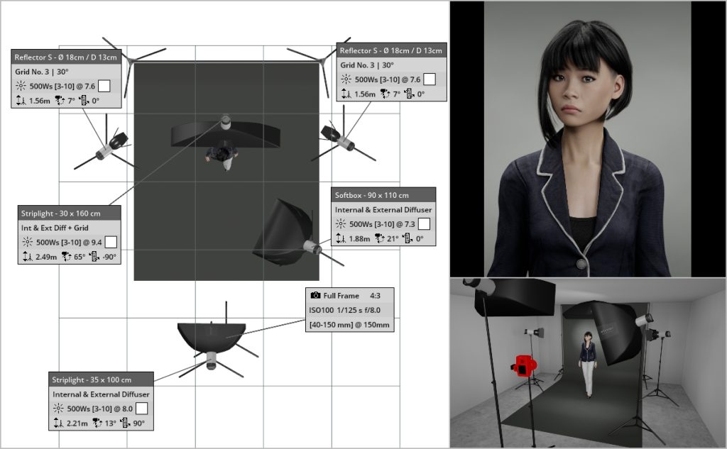Japanese Photo Studio Strobe Setting:photo studio simulation[set a ...
